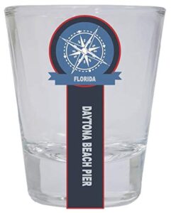 daytona beach pier florida nautical souvenir round shot glass