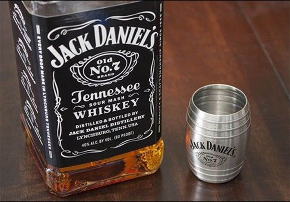 Jack Daniel's Medium Barrel Stainless Steel Shot Glass 2oz