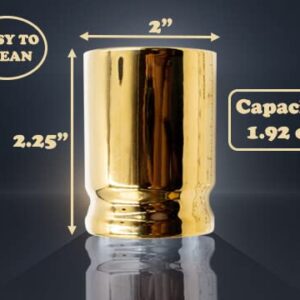 Caliber Gourmet 50 Caliber Shot Glasses - Set of 2, Gold