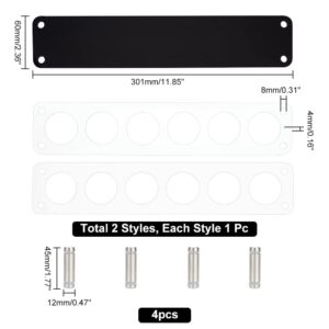 AHANDMAKER Shot Glass Holder Tray, 6 Hole Acrylic Bar Tasting Serving Tray, Wine Shot Glasses Display, Whiskey Glass Cup Rack Organizer for Restaurant Club Bar Party Family Gathering, Horizontal