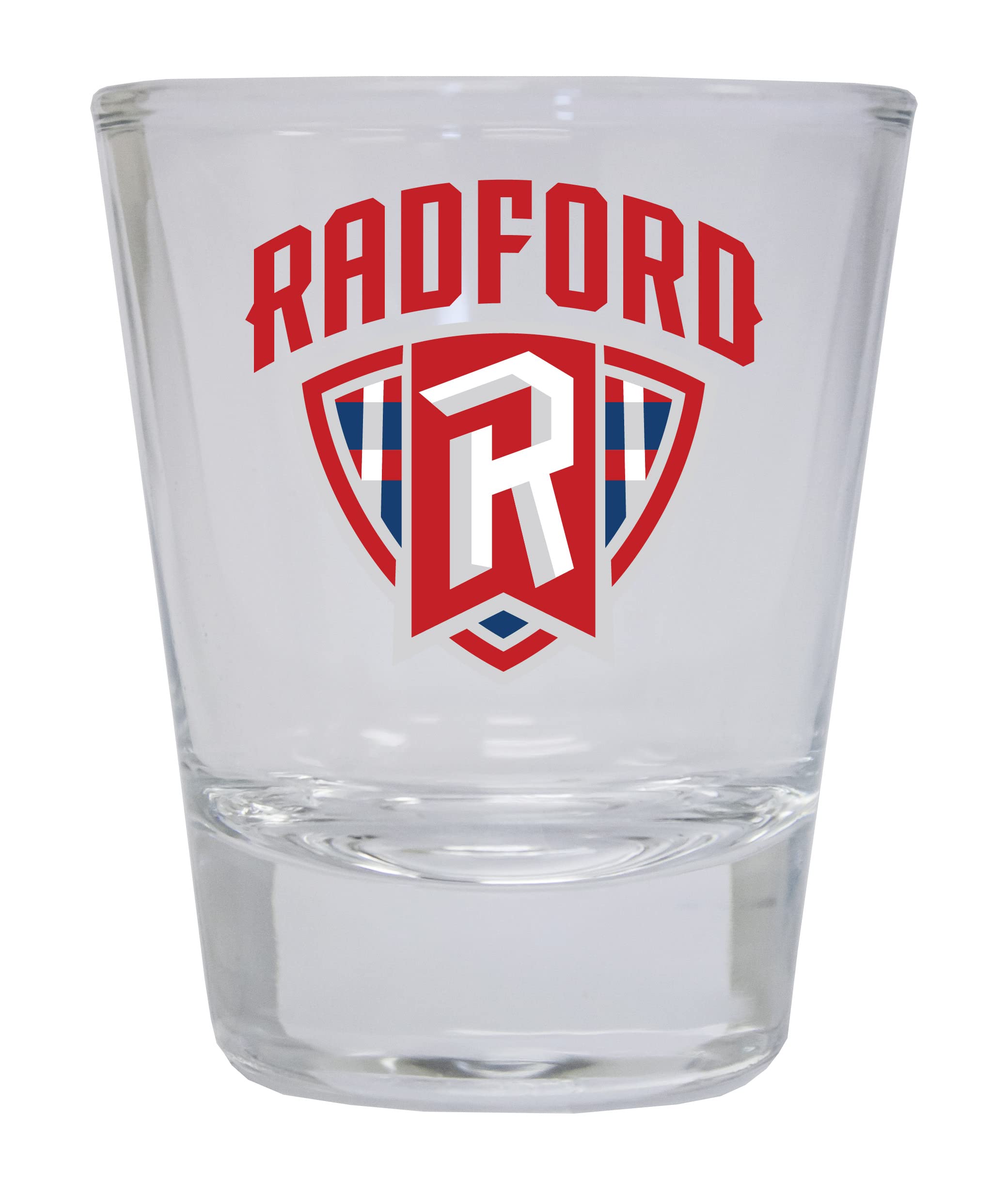 R and R Imports Radford University Highlanders Round Shot Glass Officially Licensed Collegiate Product