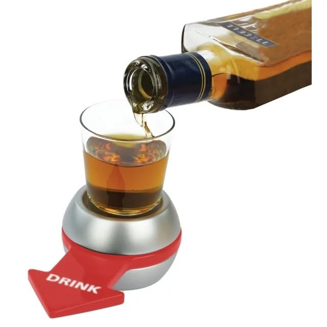 Barbuzzo Retro Spin the Shot Game - The Drinking Game Where Everybody Wins - Let the Spin Decide Your Fate - Great Gift for Home Entertaining, Parties, Tailgates, & Celebrations