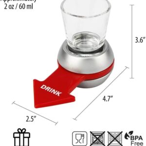 Barbuzzo Retro Spin the Shot Game - The Drinking Game Where Everybody Wins - Let the Spin Decide Your Fate - Great Gift for Home Entertaining, Parties, Tailgates, & Celebrations