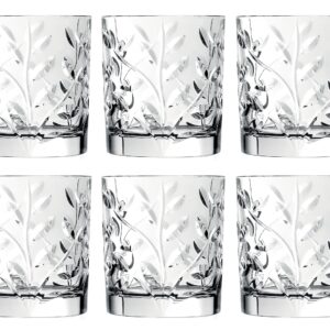 Barski Tumbler Glass - Double Old Fashioned - Set of 6 - Glasses - Designed DOF Crystal Glass Tumblers - For Whiskey - Bourbon - Water - Beverage - Drinking Glasses - 11 oz. - Made in Europe