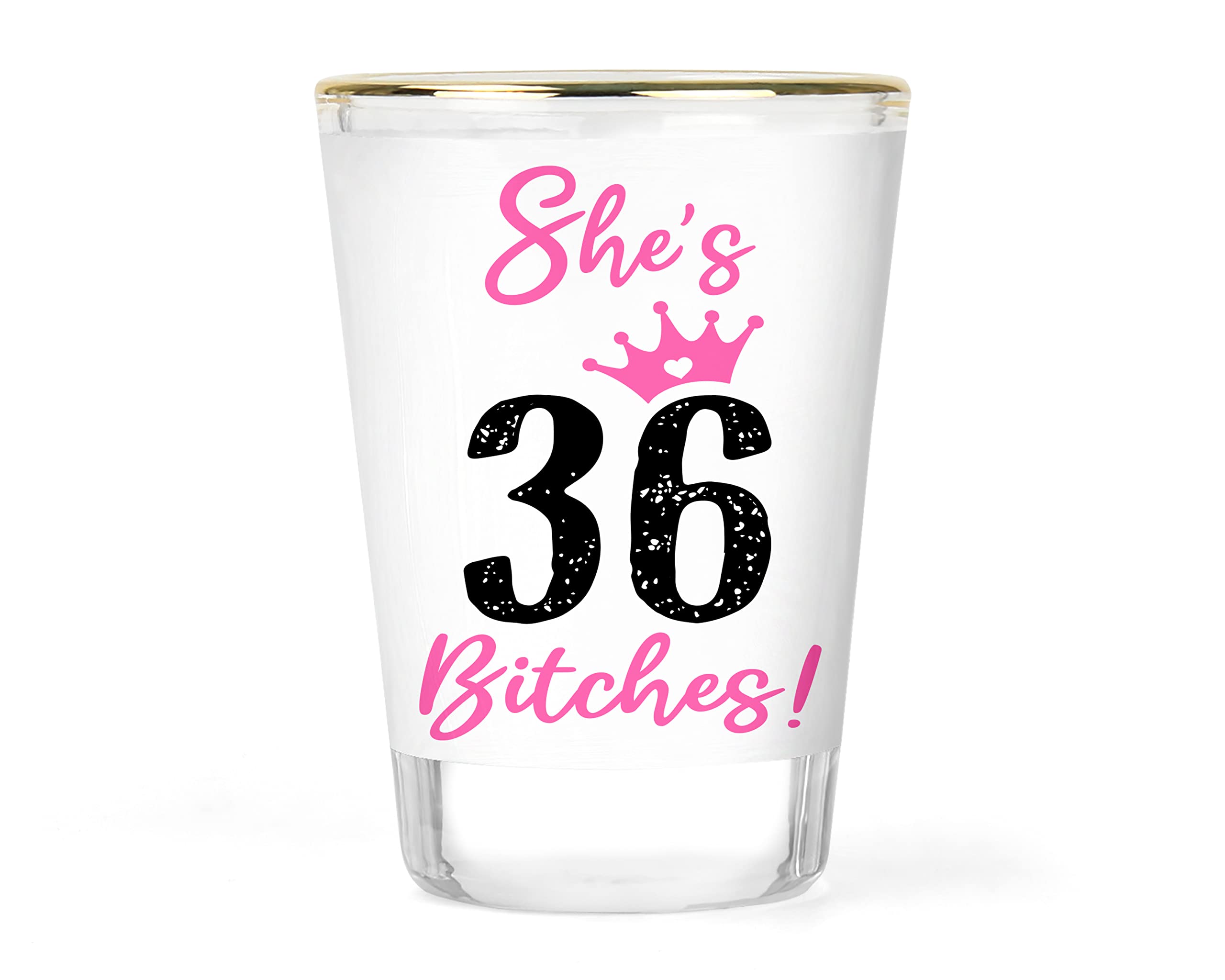 Birthday Shot Glass | She's 21 Bitches | Bday Party Shot Glasses | Birthday Celebration Shot Glass | Custom Birthday Gift | Bday Glass | Personalized Happy Birthday