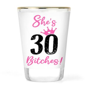 Birthday Shot Glass | She's 21 Bitches | Bday Party Shot Glasses | Birthday Celebration Shot Glass | Custom Birthday Gift | Bday Glass | Personalized Happy Birthday