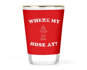 firefighter shot glass - fireman shot glass - funny hose at glass - first responder shot glass - fireman gift - firefighter gifts