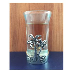 basic spirit shot glass - palm tree home decoration for home bar, stocking stuffer, party favor or gift