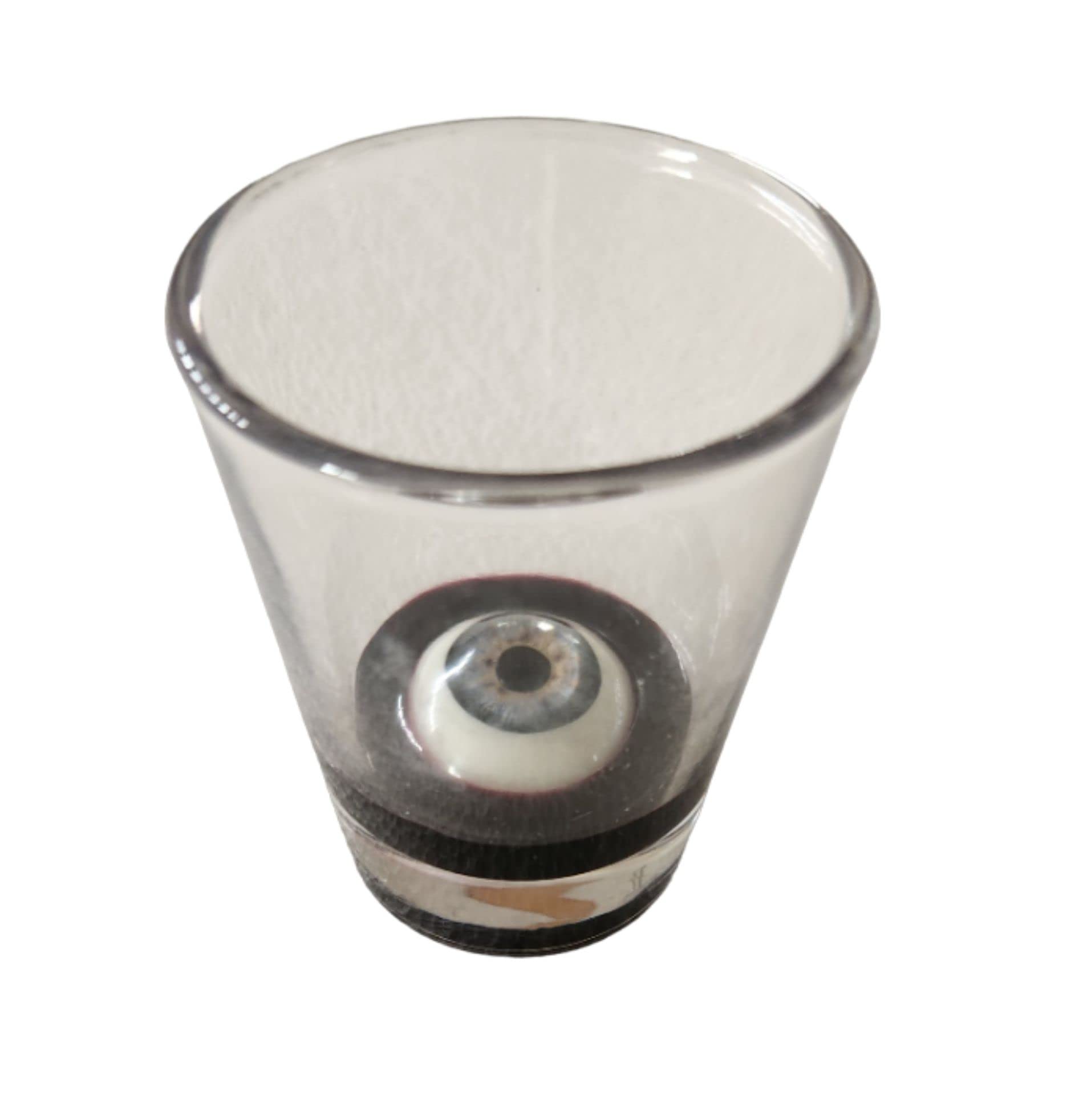 Dead Head Props Eyeball Shot Glass in a pool of resin blood 1.5oz realistic life size