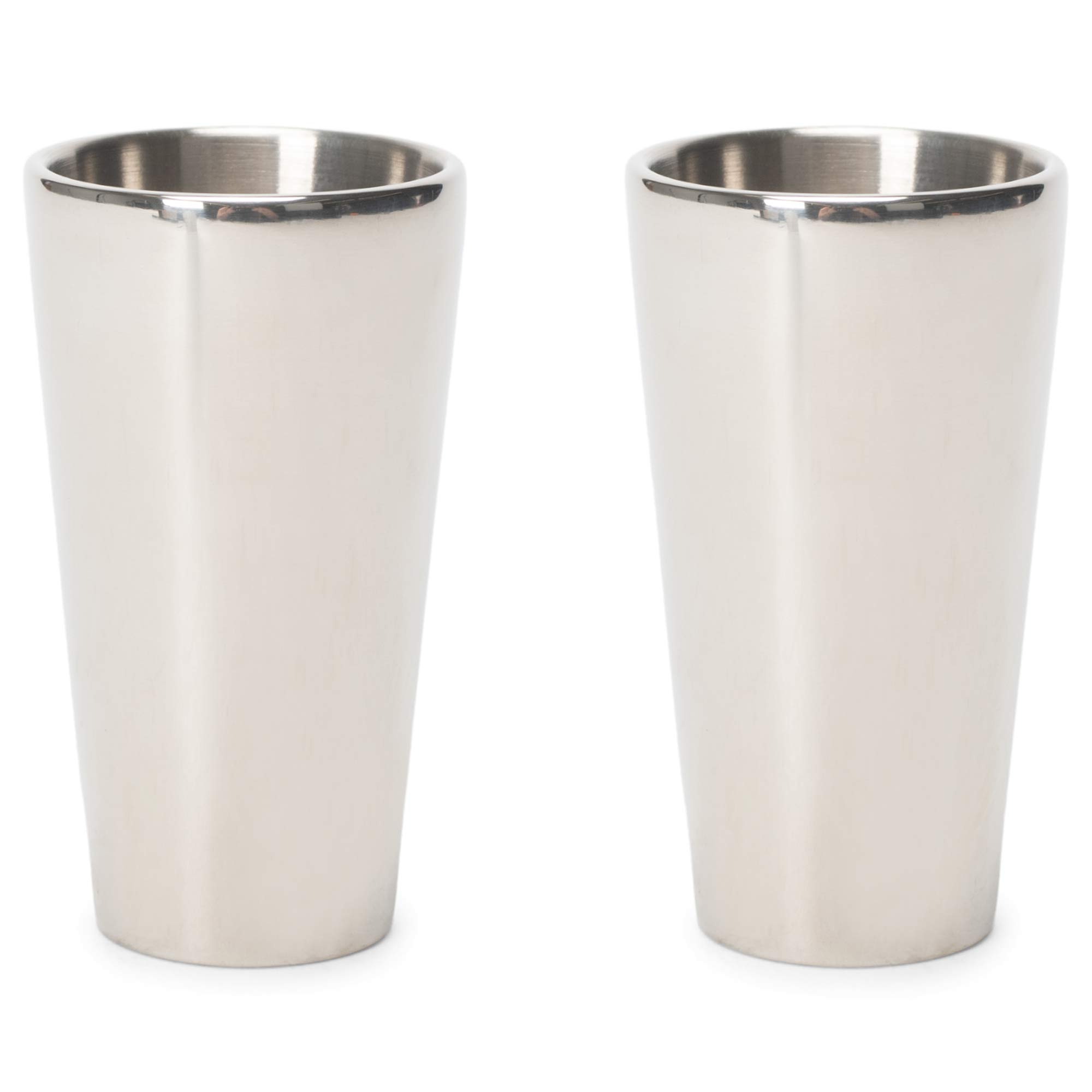 Cork Pops Arctic Chill Silver Freezer Gel Shot Glass Set of 2