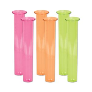 beistle neon test tube shot glasses