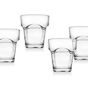 Godinger Old Fashioned Glasses, Beverage Cups, Italian Made - 9oz, Set of 4