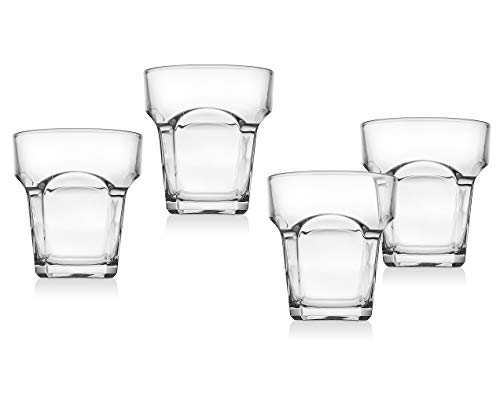 Godinger Old Fashioned Glasses, Beverage Cups, Italian Made - 9oz, Set of 4