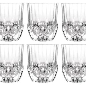 Barski Tumbler Glass - Double Old Fashioned - Set of 6 - Glasses - Designed DOF Crystal Glass Tumblers - For Whiskey - Bourbon - Water - Beverage - Drinking Glasses - 11.75 oz. - Made in Europe