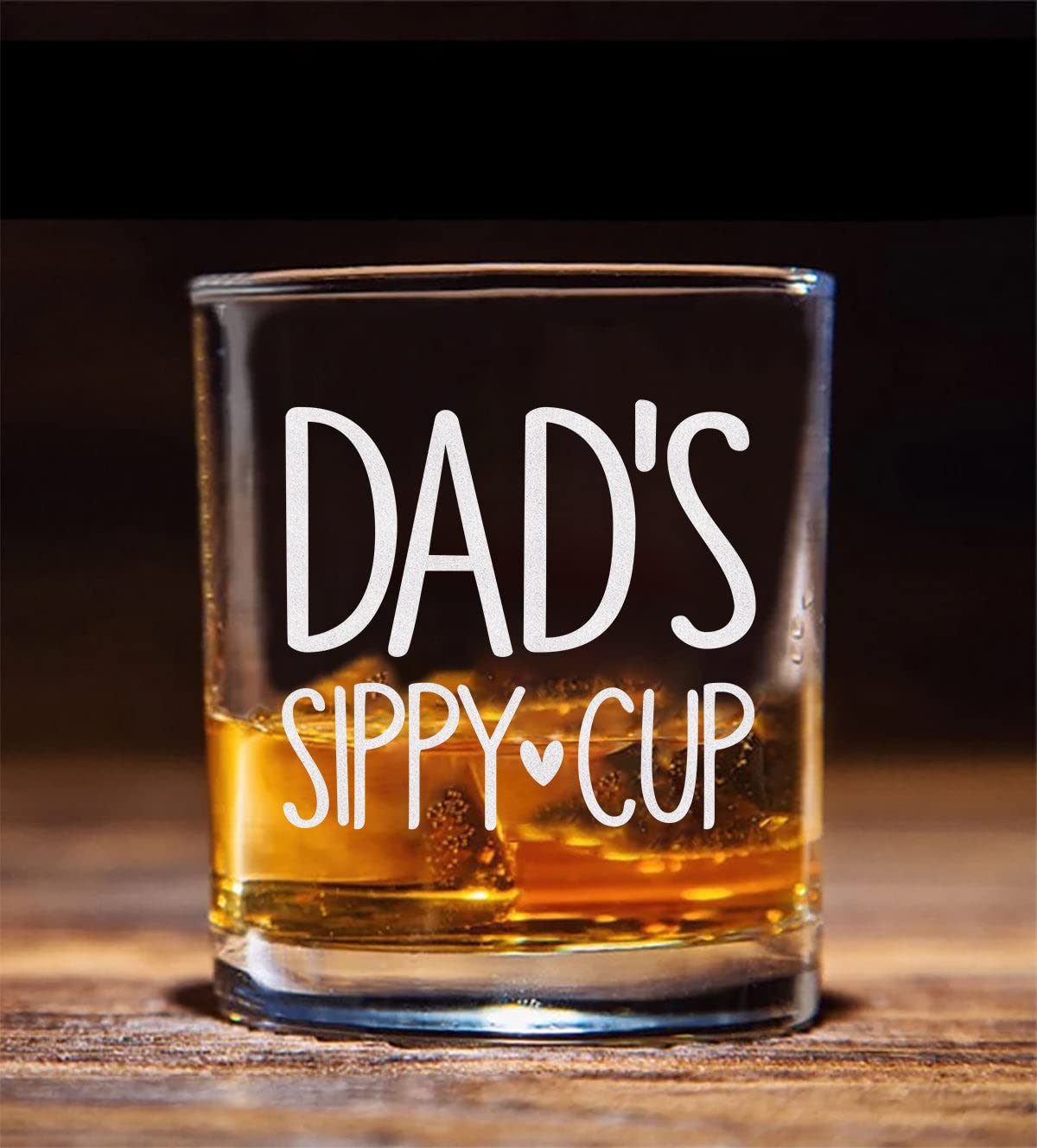 HTDesigns Dad's Sippy Cup Old Fashion Rocks Glass Funny New Dad Gifts Birthday Fathers Day Gift