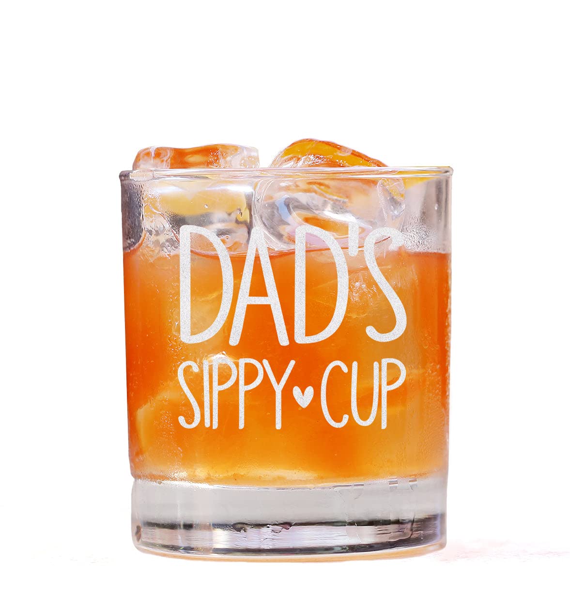 HTDesigns Dad's Sippy Cup Old Fashion Rocks Glass Funny New Dad Gifts Birthday Fathers Day Gift