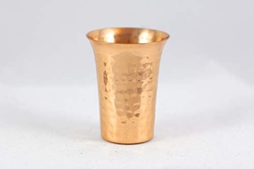 Alchemade Set of Two 2 Ounce 100% Pure Hammered Copper Shot Glasses - Jigger For Tequila, Rum, Gin, Vodka, or Whiskey for Bartenders or Your Home Bar