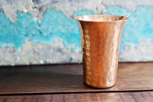 Alchemade Set of Two 2 Ounce 100% Pure Hammered Copper Shot Glasses - Jigger For Tequila, Rum, Gin, Vodka, or Whiskey for Bartenders or Your Home Bar