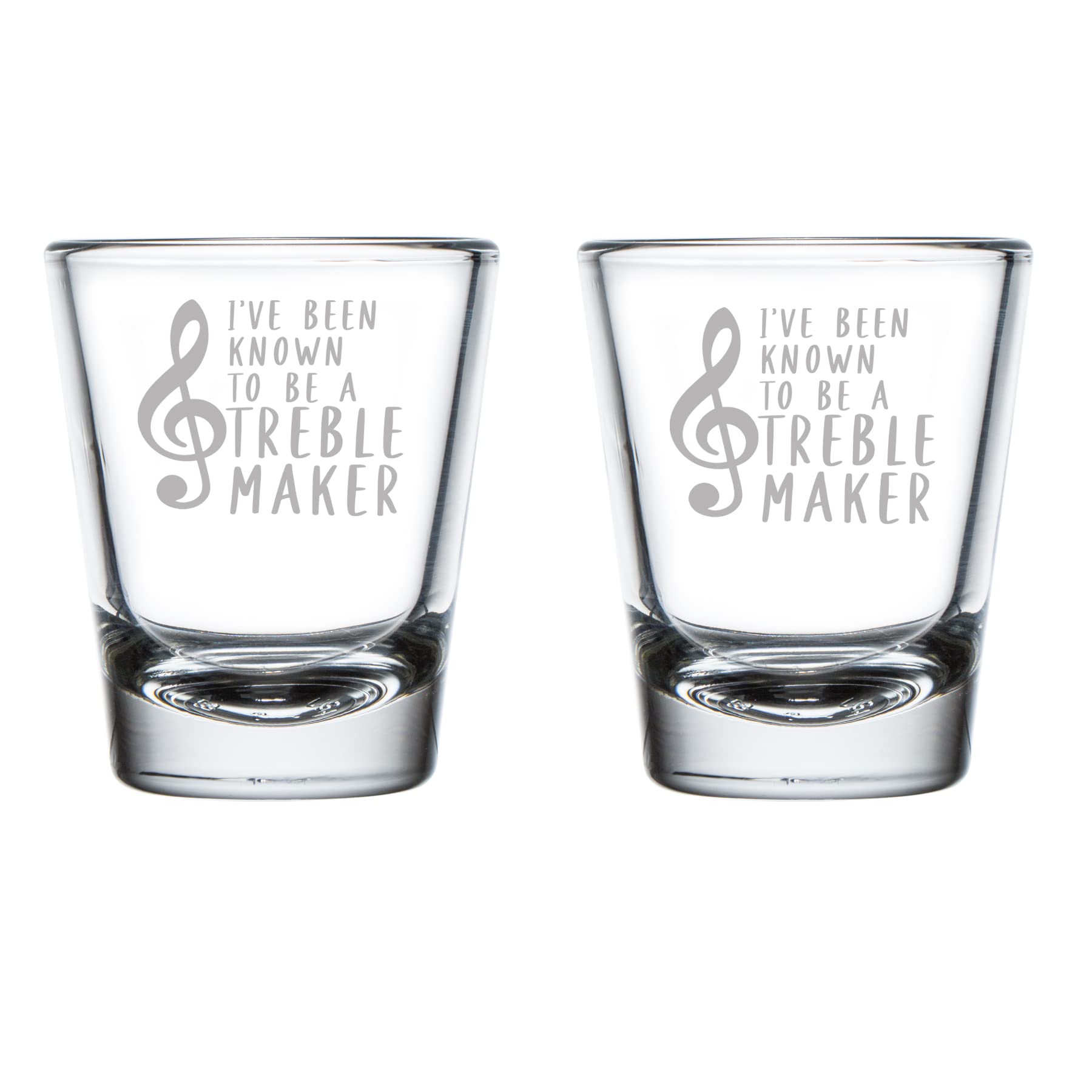 Set of 2 Shot Glasses 1.75oz Shot Glass Treble Maker Funny Music Teacher