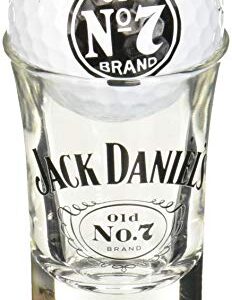 Jack Daniels Licensed Barware Swing Cartouche Shot Glass, 1.5 oz, clear/white