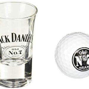 Jack Daniels Licensed Barware Swing Cartouche Shot Glass, 1.5 oz, clear/white