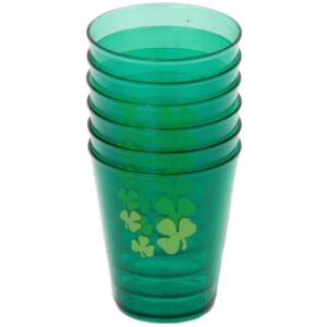 chef craft st. patrick's shot glasses 2 oz shot glasses, green, 6 pack