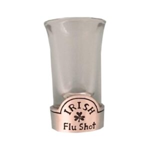 basic spirit shot glass - irish flu - home decoration for home bar, stocking stuffer, party favor or gift