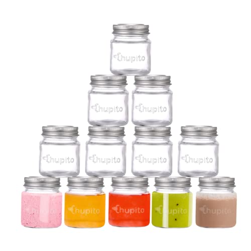 Smith's Mason Jars Mini Mason Jars set of 6 Chupito Shot Glasses with Lids - 2oz Per Shot Glass - For Parties, Arts and Crafts Storage, Drinks, Wedding Favors