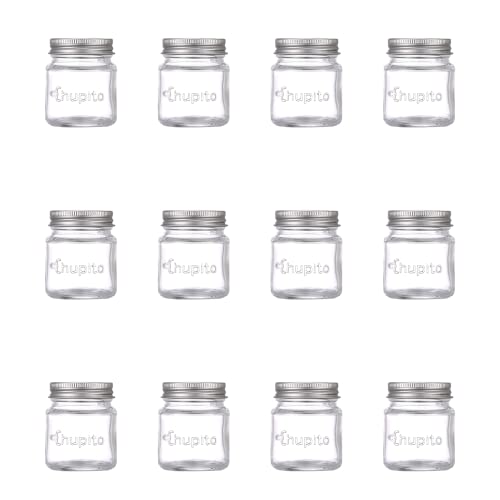 Smith's Mason Jars Mini Mason Jars set of 6 Chupito Shot Glasses with Lids - 2oz Per Shot Glass - For Parties, Arts and Crafts Storage, Drinks, Wedding Favors