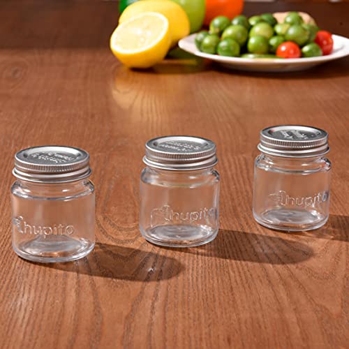 Smith's Mason Jars Mini Mason Jars set of 6 Chupito Shot Glasses with Lids - 2oz Per Shot Glass - For Parties, Arts and Crafts Storage, Drinks, Wedding Favors