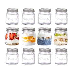 Smith's Mason Jars Mini Mason Jars set of 6 Chupito Shot Glasses with Lids - 2oz Per Shot Glass - For Parties, Arts and Crafts Storage, Drinks, Wedding Favors