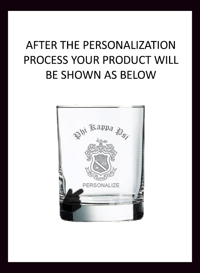 Greekgear Phi Kappa Psi Old Style Glass Transparent