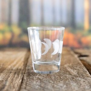 2oz Moon Phases Shotglass LASER