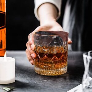 Whiskey Glasses, 10 Oz old fashioned WhiskyTumblers Set, drinking cups with Gift Box for Bourbon & Scoth & Vodka, Whiskey Drinks etc, Perfect for Parties, Bars, Restaurants and Families etc - 2 pieces