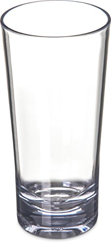 Carlisle FoodService Products Alibi Plastic Beverage Glass for Restaurant, Kitchen, and Bar, 13.9 Ounces, Clear