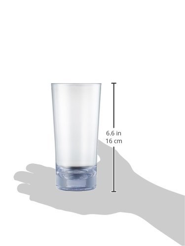 Carlisle FoodService Products Alibi Plastic Beverage Glass for Restaurant, Kitchen, and Bar, 13.9 Ounces, Clear