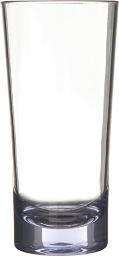 Carlisle FoodService Products Alibi Plastic Beverage Glass for Restaurant, Kitchen, and Bar, 13.9 Ounces, Clear