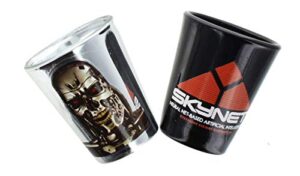 surreal terminator 2 shot glass 2-pack