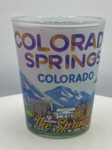 colorado springs colorado shot glass 2 oz.