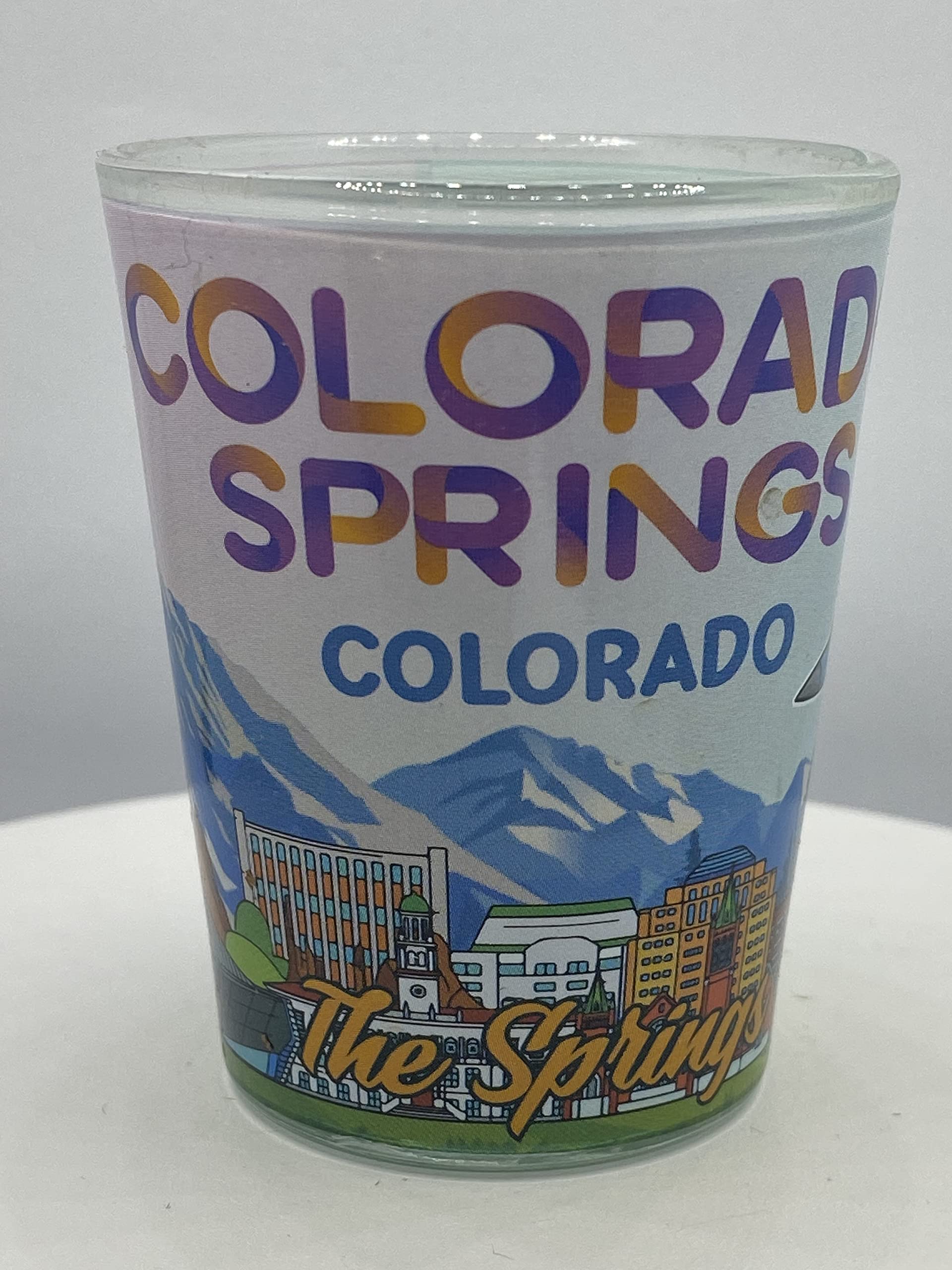 COLORADO SPRINGS Colorado SHOT GLASS 2 OZ.