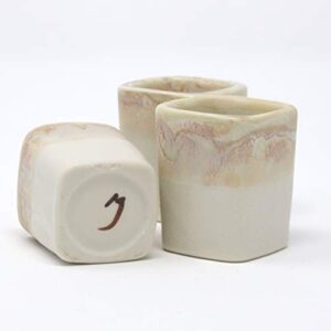 outpost potteroutpost pottery square shot glasses | 1.2-ounce porcelain shot glasses | santa fe | set of 3y square shot glasses | 1.2-ounce porcelain shot glasses | santa fe | set of 3