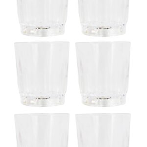 Set of 6 Crystal Clear Party L.E.D Light Up Shot Glasses - All One Size - Holds 2 fl. oz. (59 mL)