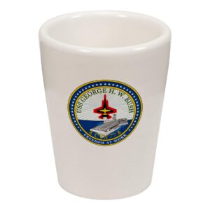 express it best shot glass -us navy uss george h. w. bush (cvn-77)