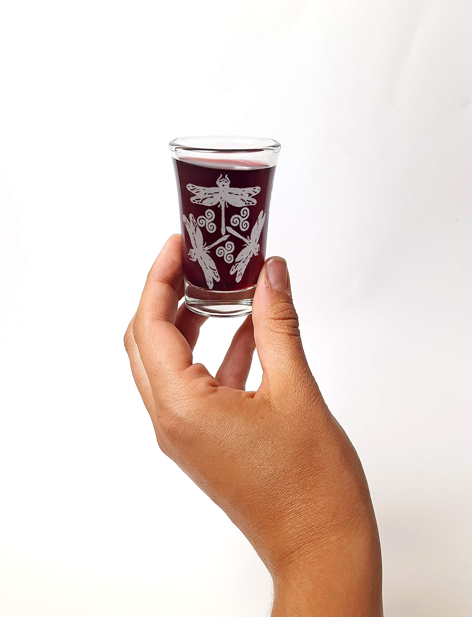 Dragonfly Shot Glass - Free Personalized Engraving Lyoncraft