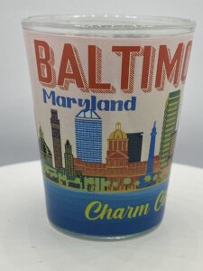 baltimore maryland shot glass 2 oz.