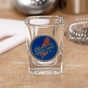 l.a. dodgers pewter logo 2oz. square shot glass