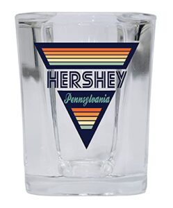 r and r imports hershey pennsylvania 2 ounce square base liquor shot glass retro design