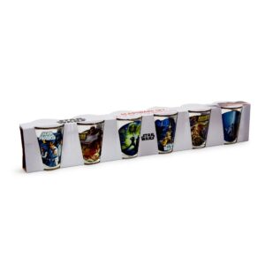 Silver Buffalo Star Wars Original Trilogy 2-Ounce Mini Shot Glasses | Set of 6