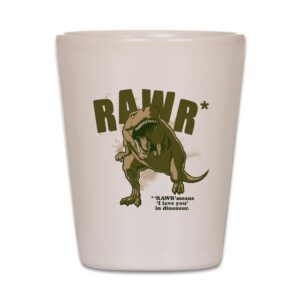 cafepress rawr dinosaur unique and funny shot glass