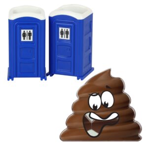 funwares the ultimate gag gift bundle - porta potty shot glass and poop timer